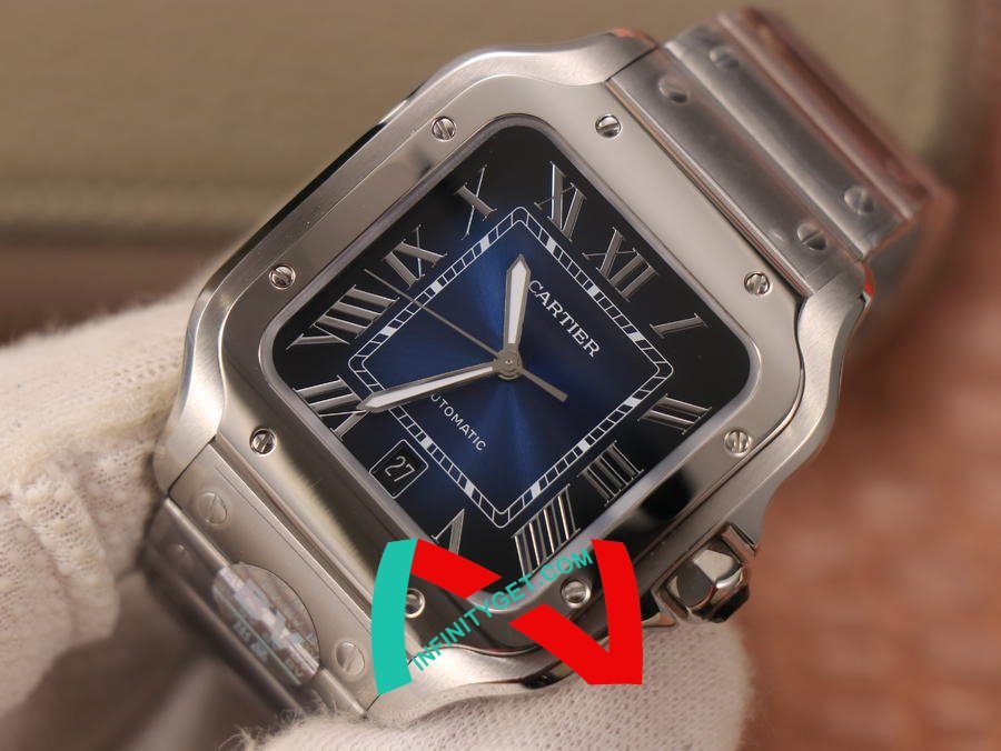Cartier Santos De Cartier 40MM Two Tone – 1:1 Superclone (Blue Santos ...